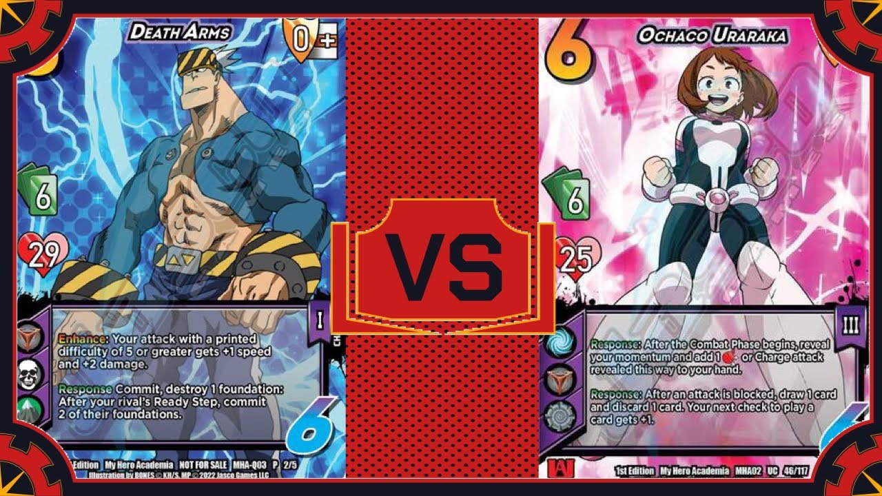 Fight! Death Arms VS Uraraka Ochaco III - My Hero Academia CCG - YouTube