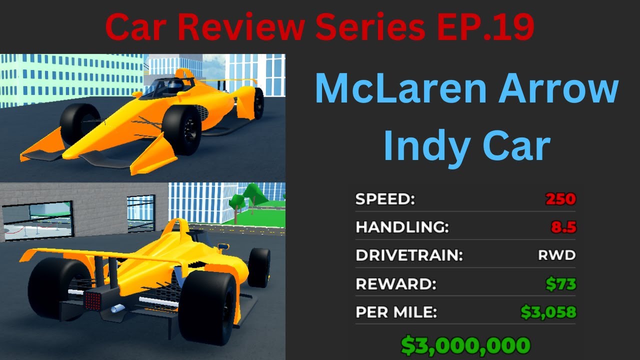 The McLaren Arrow Indy Car | Car Review Series EP.19 - Roblox Car ...