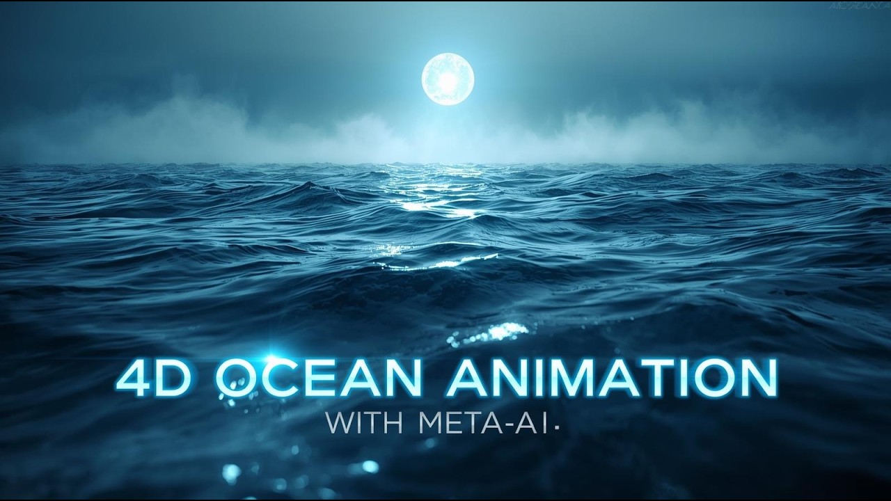4D Ocean Surface Animation with Meta AI | Unreal Fluid Motion in ...
