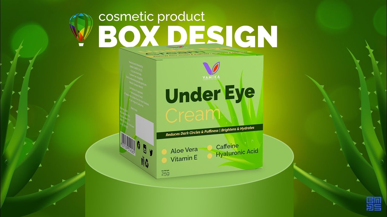 Cosmetic Product Box Packaging Design Coreldraw in HINDI / हिंदी में ...