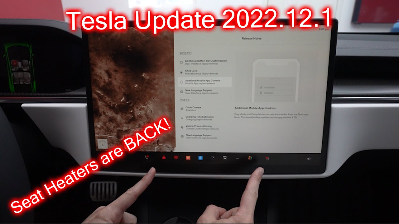 Biggest Tesla Update of 2022!!! Customizable Bottom Bar! - YouTube