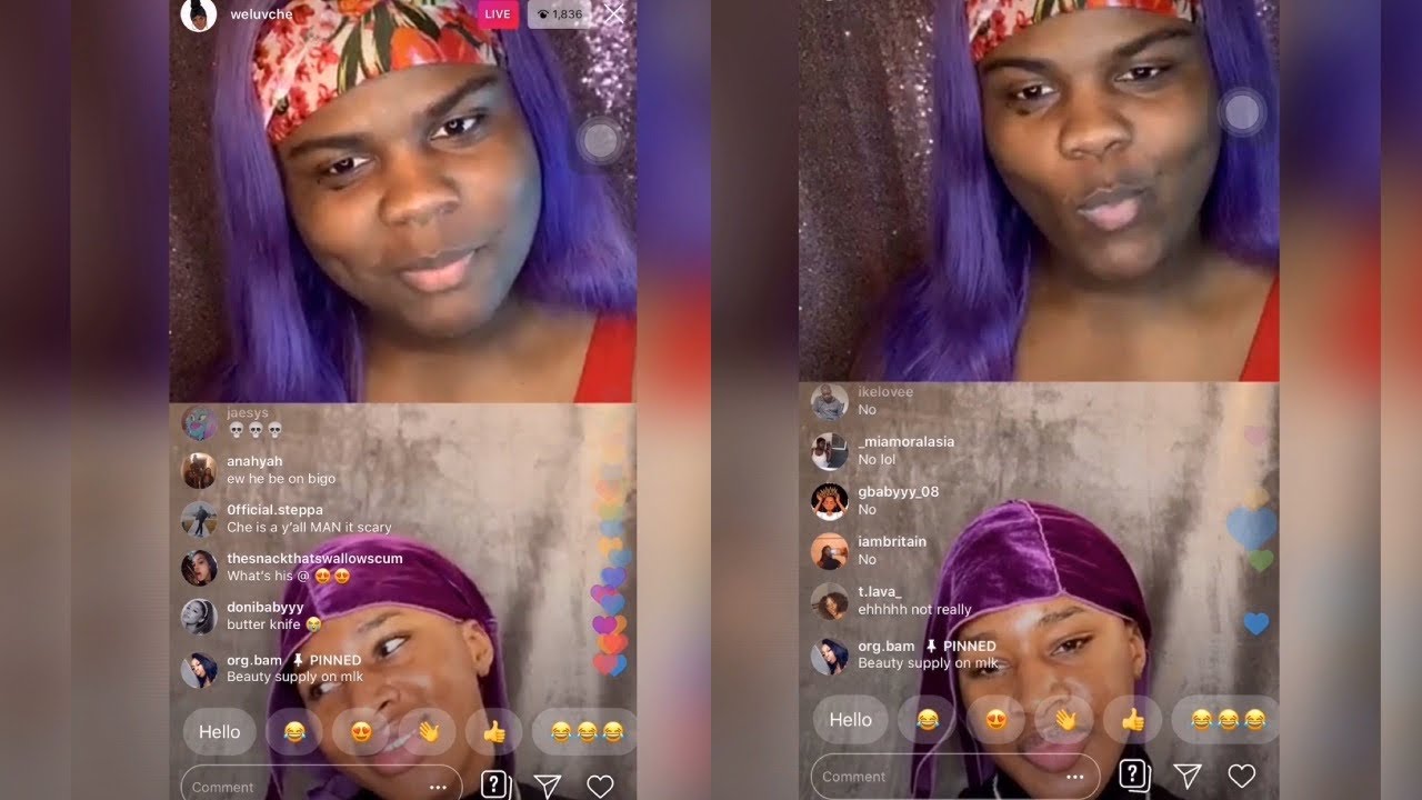 Weluvche on IG live with Jaybiees from badboyzclub - YouTube