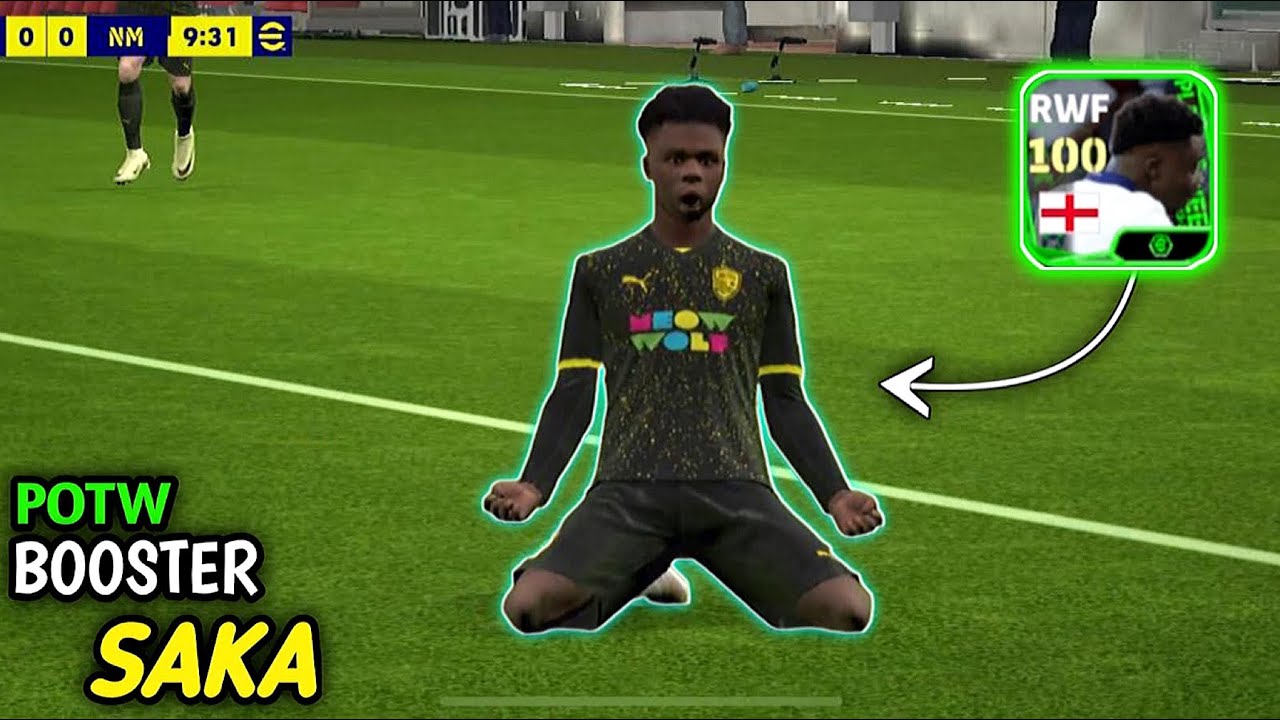 Review B. Saka 100 Rated POTW Booster Card | 100 Rated Saka Efootball ...