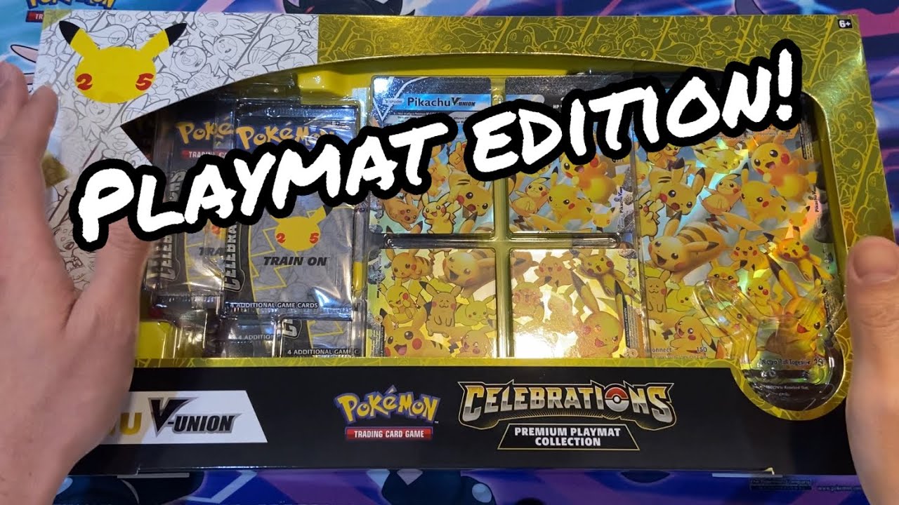 Opening a Celebrations Special Collection Pikachu V- Union Box Playmat ...