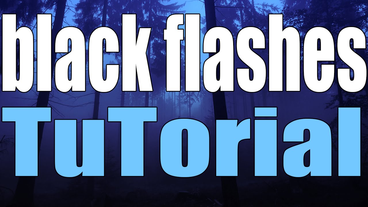 Sony Vegas editing tutorial: Black Flashes (Pro 13,12,11,10) - YouTube
