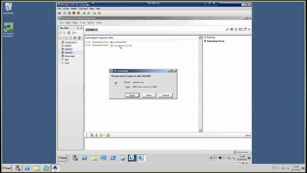 Lync Group Chat Korte Demo - YouTube