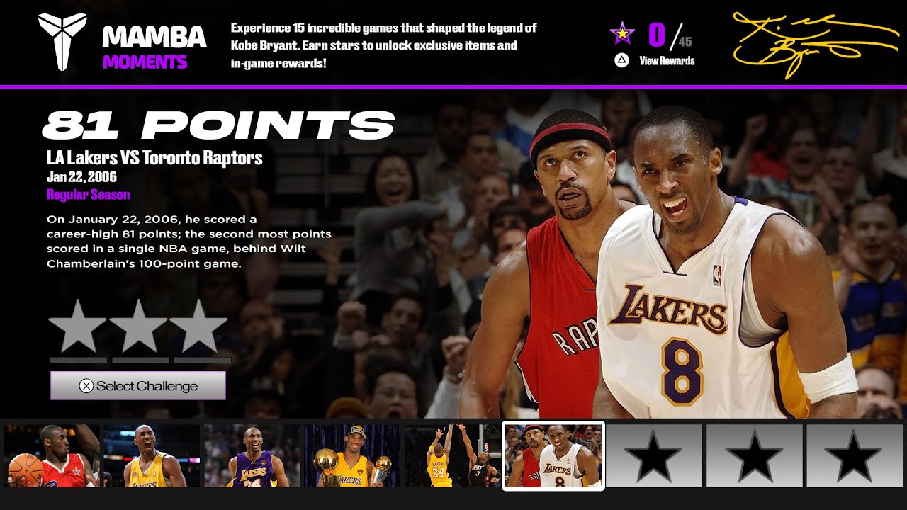 NBA 2K24 MAMBA MOMENTS COMPLETE 💛💜 - YouTube