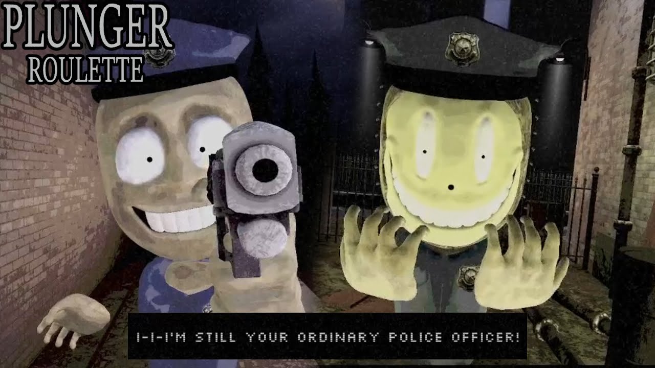 Roblox Plunger Roulette OFFICER SMILEY is CHEATING - YouTube