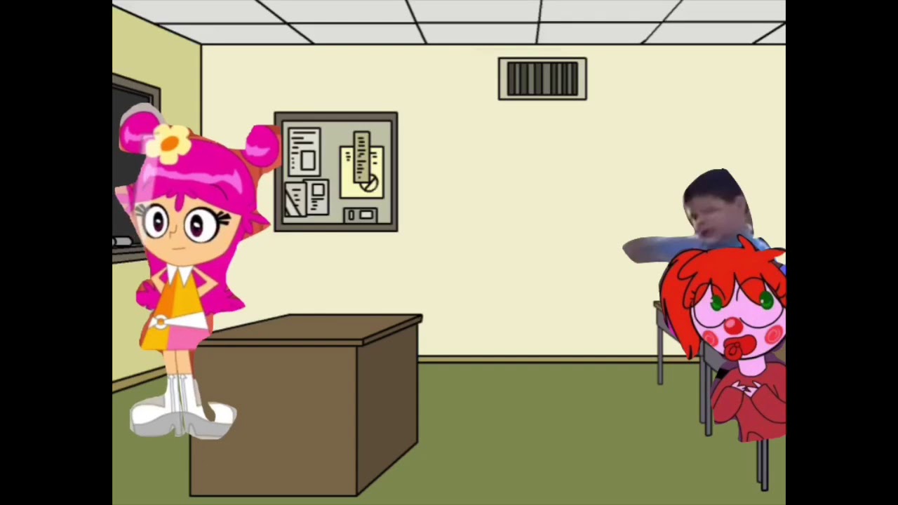 Monkey , knife puppet, evil Mickey Mouse and squirmle cuss in class and ...