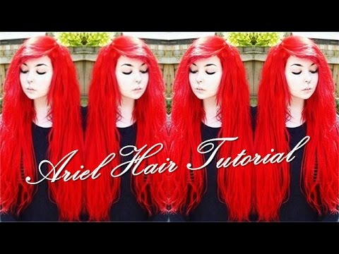 Bright Red Mermaid Hair Tutorial---Phillippa Motionless - YouTube