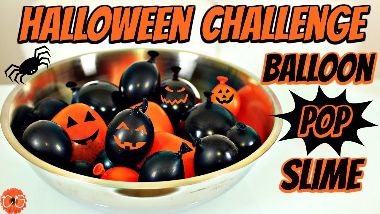 HUGE BALLOON SLIME HALLOWEEN CHALLENGE - SLIME WITH BALLOONS - YouTube