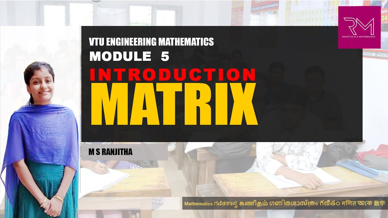 INTRODUCTION TO MATRICES#engineering# #Echelon matrix#Definition# - YouTube