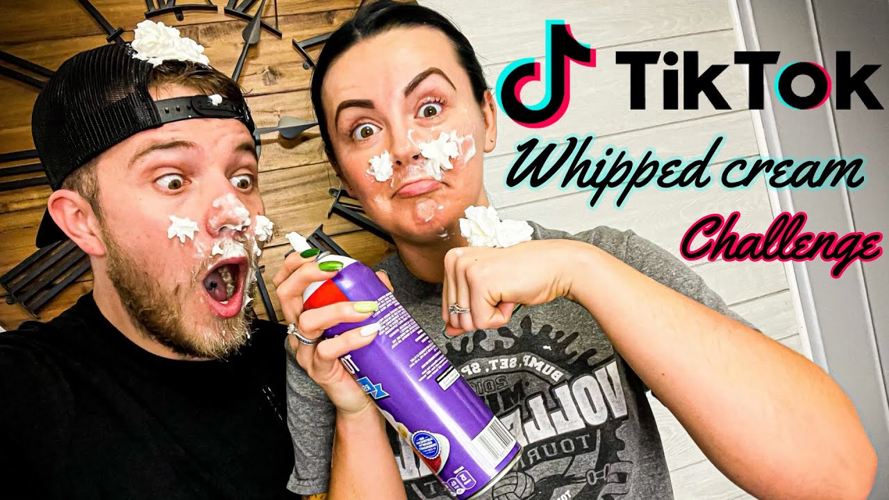 TIKTOK whipped cream challenge! - YouTube