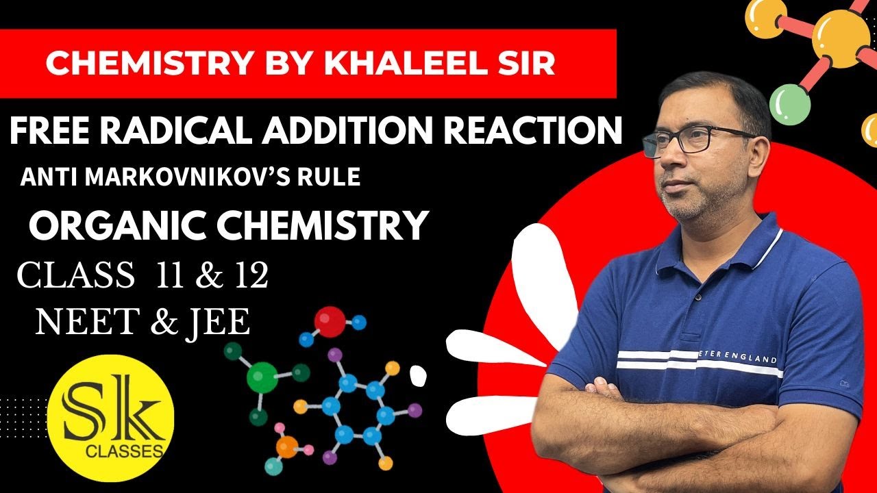 Antimarkovnikov’s Rule || Free radical addition reaction | Alkene ...