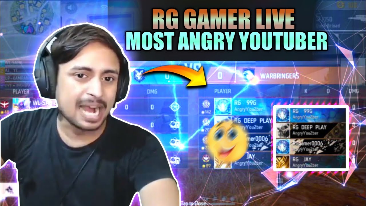 Rg Gamer Call Up Kamran Noob 😂 Angry Youtuber Gone Mad 🤬 Up Or Rg 😈 ...