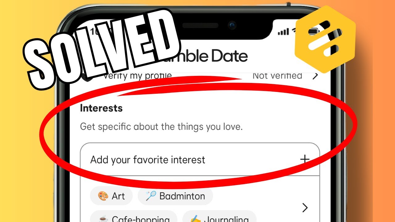 How to select and add interest badges on Bumble - YouTube