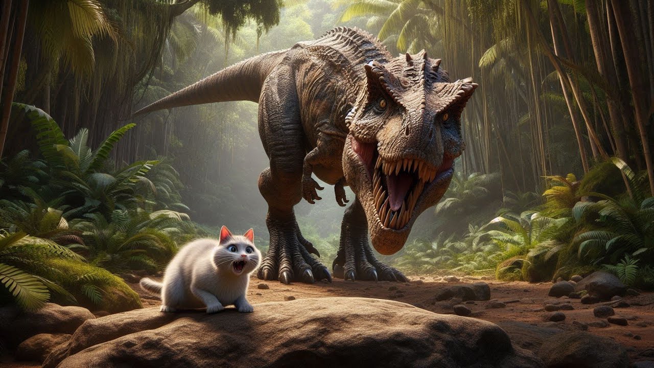 The Jungle Heroes (Cat and Dinosaurs Story ) #cat #cats #catshorts # ...