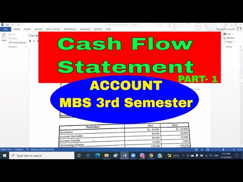 Cash flow statement || Account || MBS 3rd Semester By Prakashkaji ...