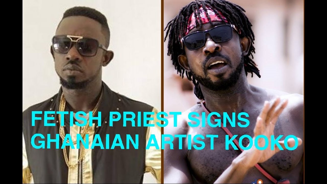 Fetish priest signs Ghanaian artist Kooko 2 his label - YouTube