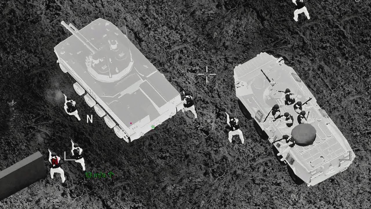 Drone's Precision Attack Destroys APC - MQ-9 Reaper UAV - YouTube