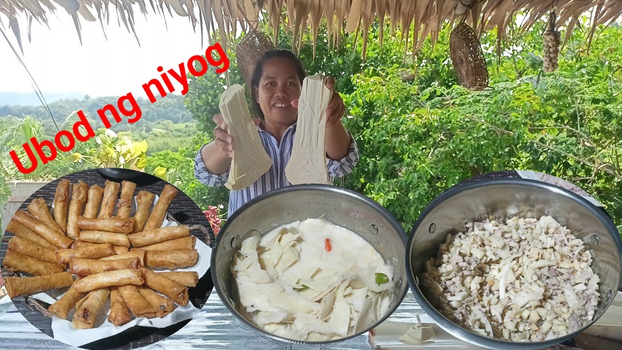 UBOD NG NIYOG GINATAAN /LUMPIA /AT IBA PA - YouTube