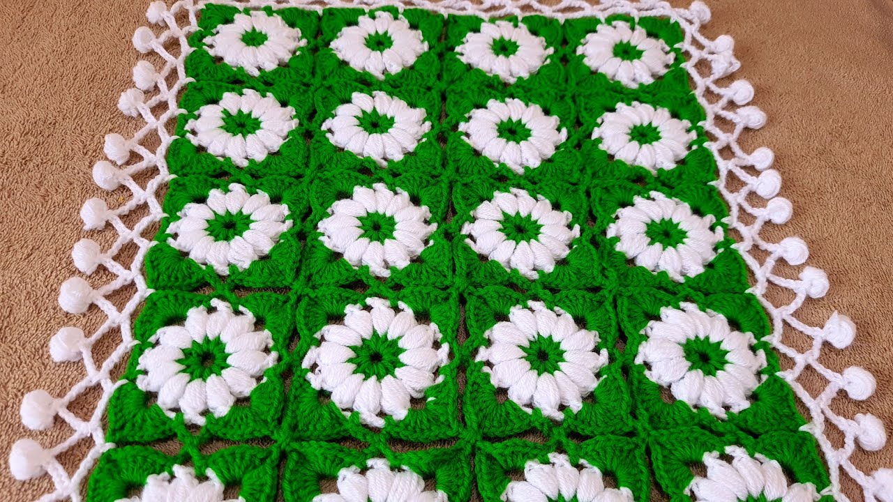 NEW DESIGN WOOLEN TABLE MAT CROCHET RECTANGLE TABLE COVER 💕 - YouTube