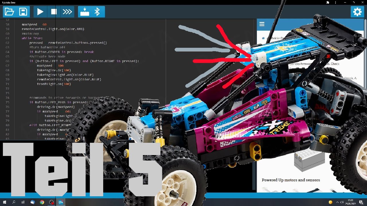 Pybricks: Blaulicht und Warnlicht (LEGO Technic Control+) [Deutsch|HD] - YouTube