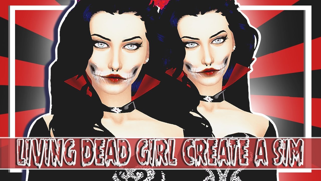 Spooky Group Collab! | The Sims 4 CAS | Living Dead Girl - YouTube