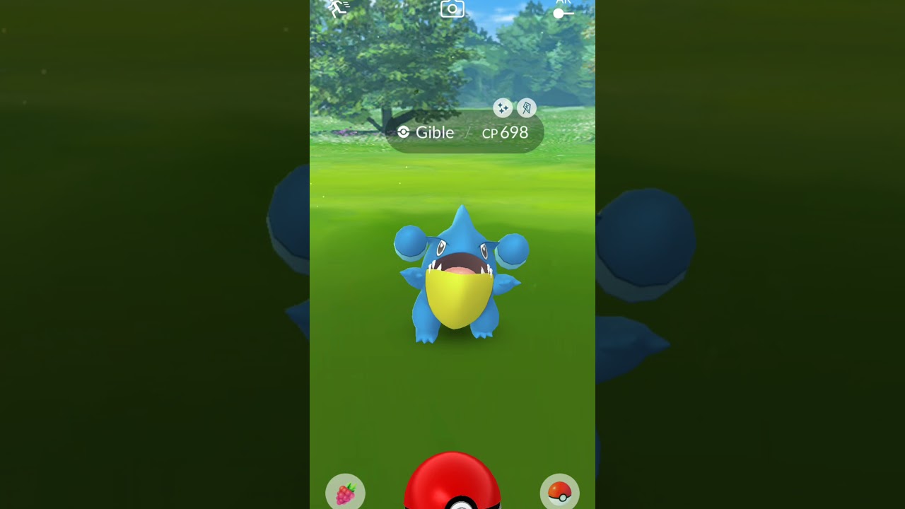 Caught Shiny Gible The Land Shark Pokemon || In The Wild || #shorts # ...