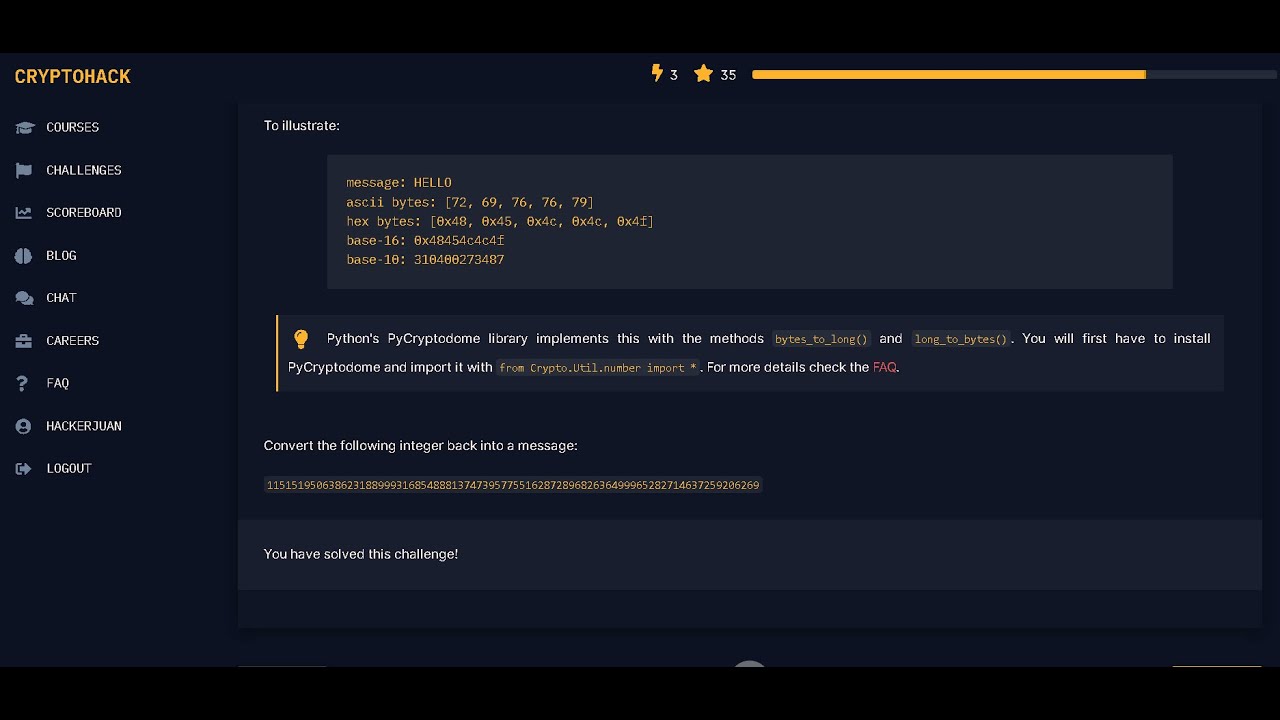 Next Level -CRYPTOHACK - YouTube