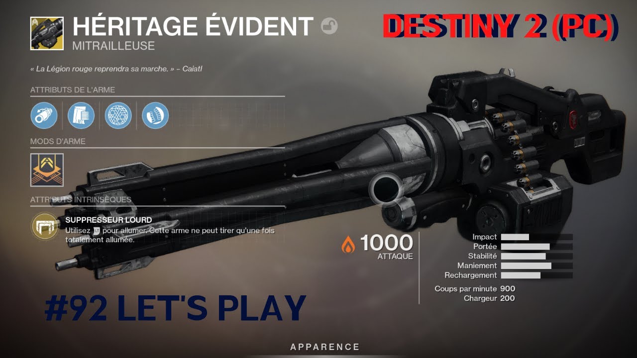 Destiny 2 #92 L'héritage évident étapes de quêtes guide complet - YouTube