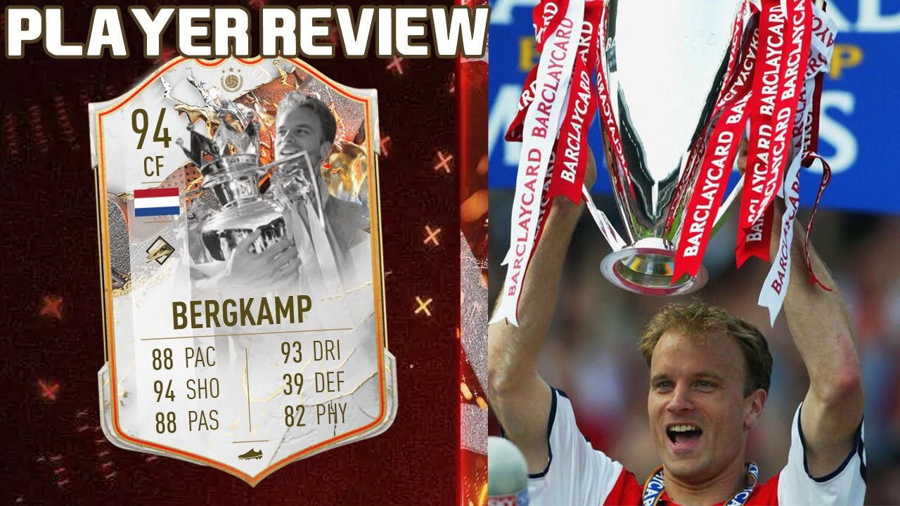 FLAWLESS CARD! 🇳🇱 94 TROPHY TITANS ICON BERGKAMP PLAYER REVIEW! FIFA 23 ...