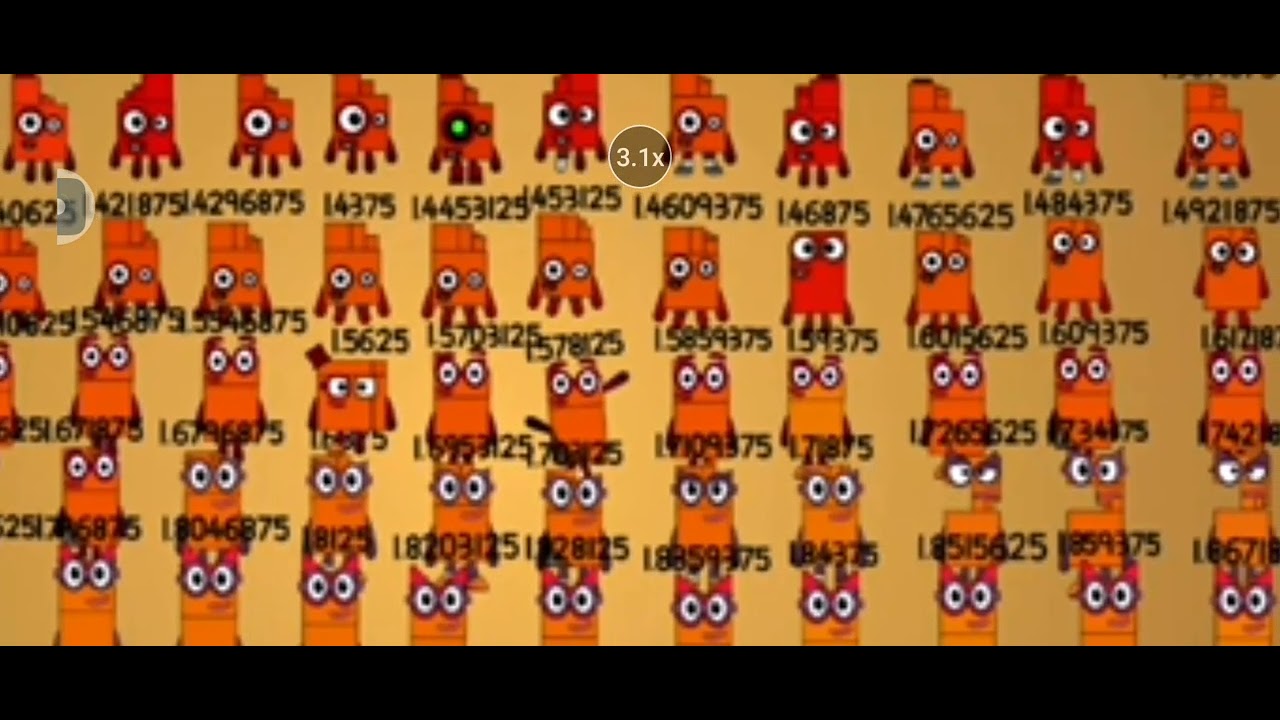 numberblocks band 128ths 13 - YouTube