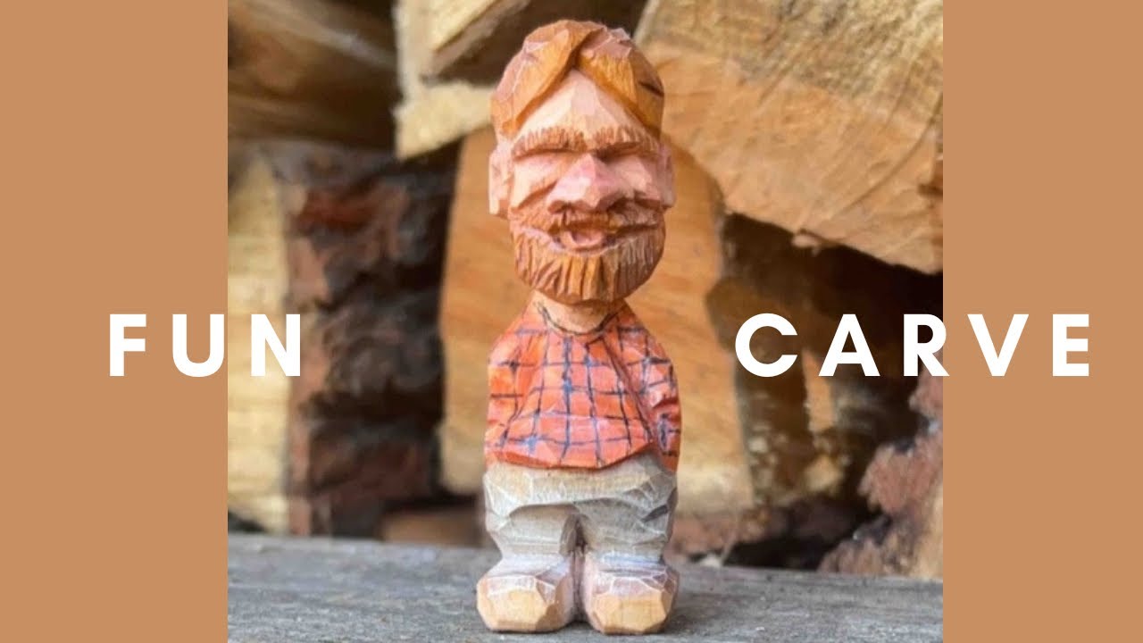 Little Man Wood Carving Tutorial (snapshots from free, step by step ...
