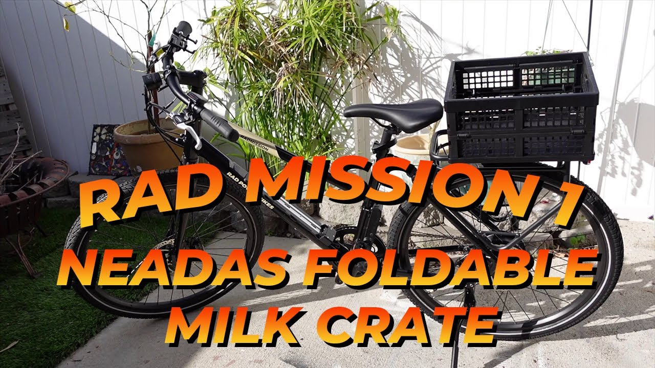 Rad Power Bikes Rad Mission 1 Accessories: Neadas Folding Milk Crate ...
