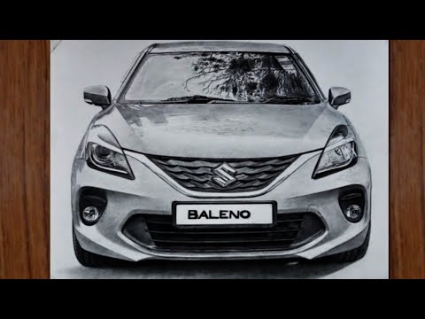 Maruti Suzuki Baleno Pencil Sketch | Baleno car drawing 😍 - YouTube