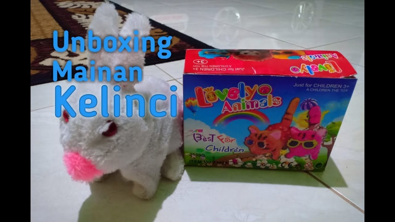 Unboxing Mainan Kelinci Putih Yang bisa Lompat | mainan boneka kelinci ...