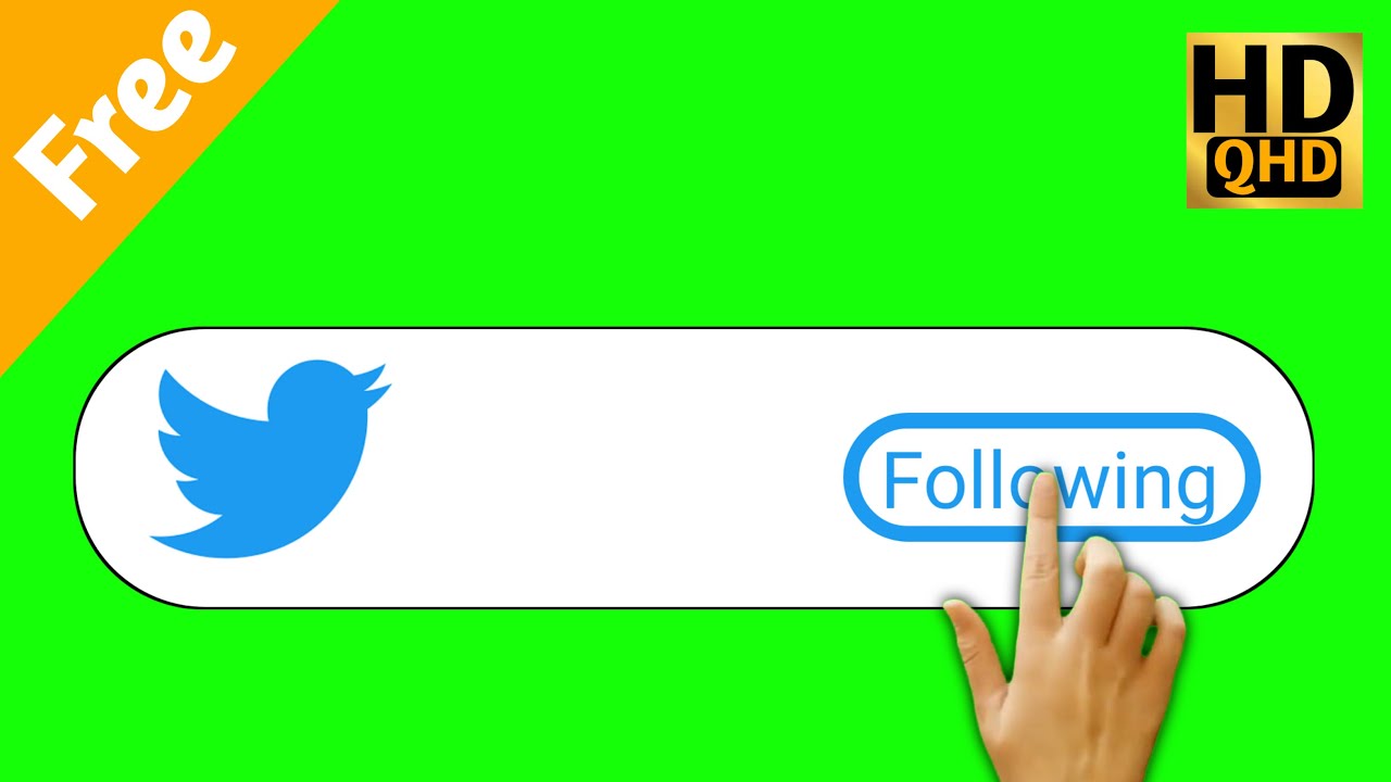 Twitter green screen Follow Button ।। No Copyright #habibur_rahman ...