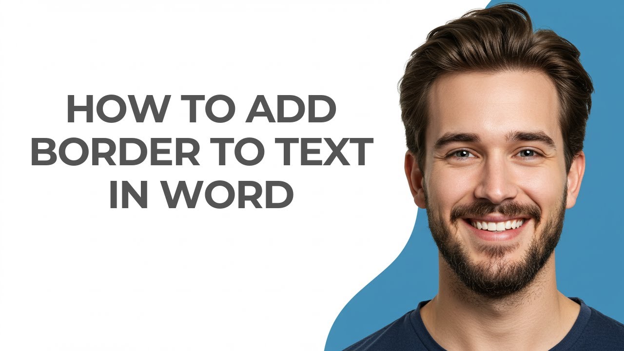 How To Add Border To Text In Word - UPDATED! - YouTube