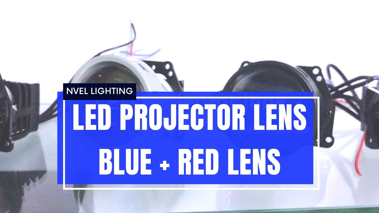 BI LED Projector lens | Blue+Red Lens | Headlight Retrofit | Low beam ...