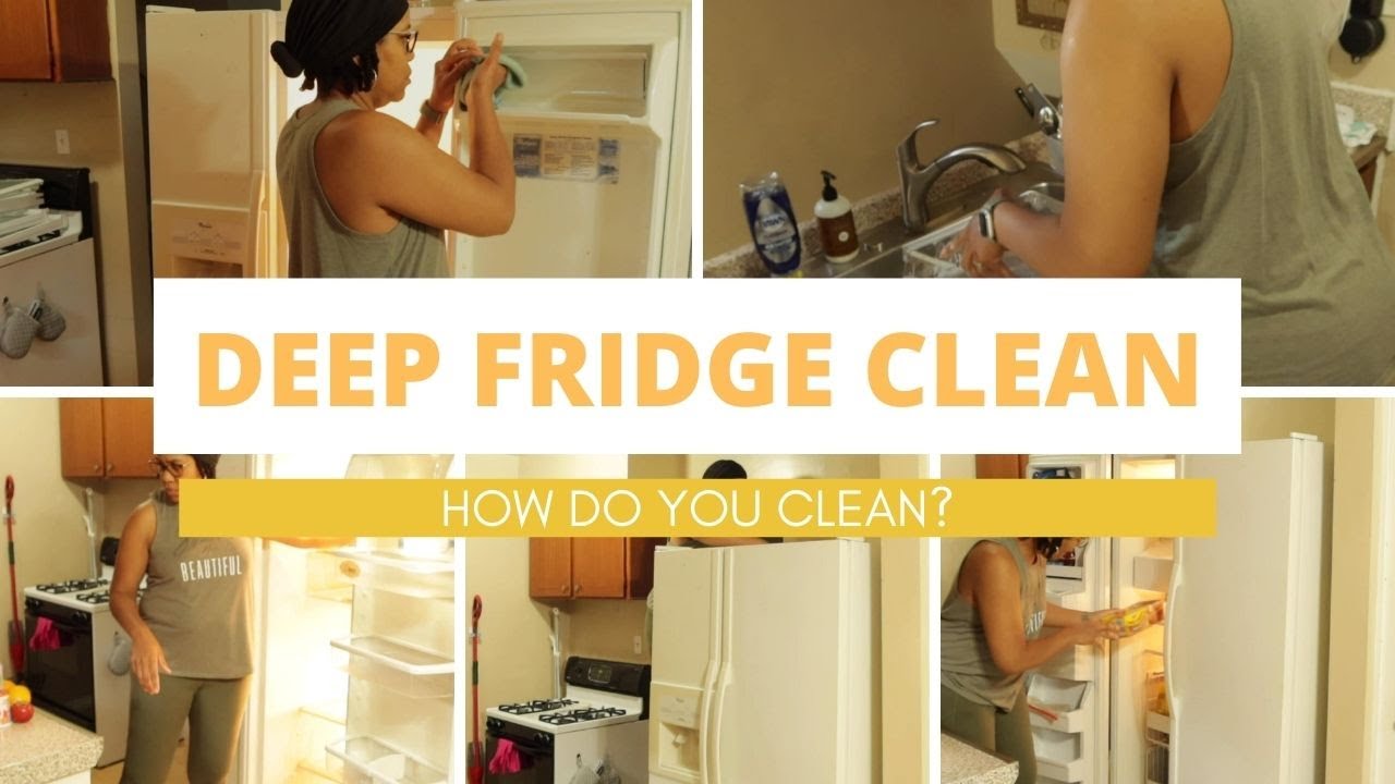 CLEAN WITH ME| DEEP CLEAN MY FRIDGE INSIDE & OUTSIDE| SPEED CLEANING ...