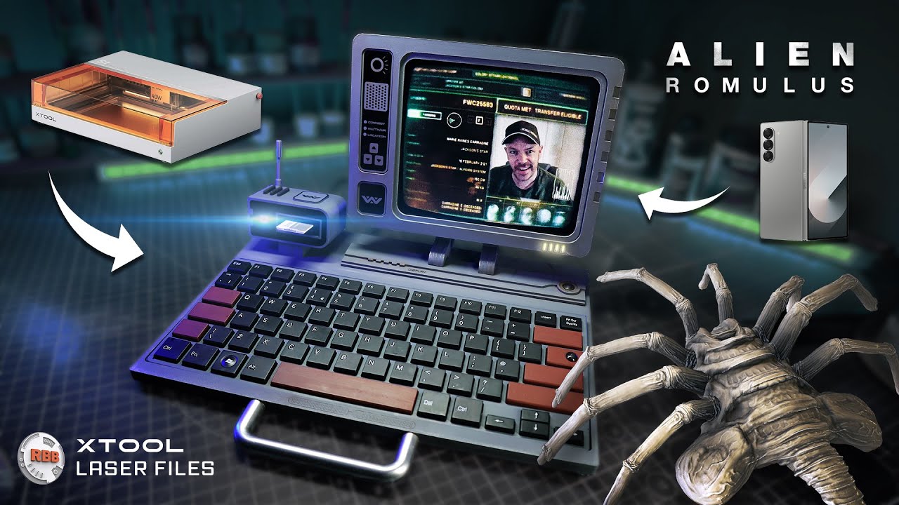 Alien Romulus Inspired Retro Computer Prop | Made on XTOOL S1! - YouTube