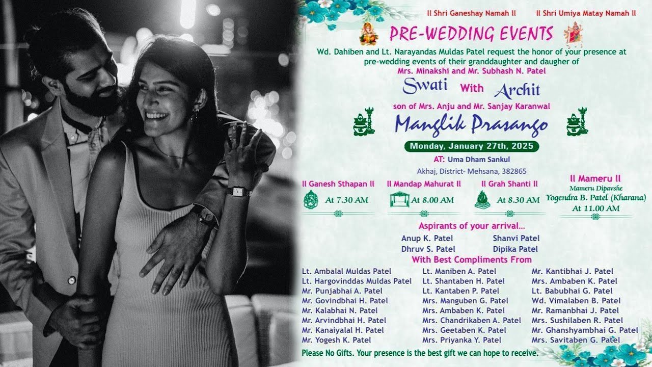 🔴𝐋𝐈𝐕𝐄 || Swati Weds Archit || Ganesh-Sthapan,Mandap-Mahurat,Grah Shanti ...