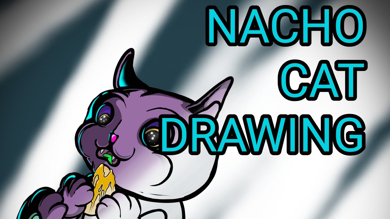 Nacho Cat Drawing - Timelapse (VectorArt) - YouTube