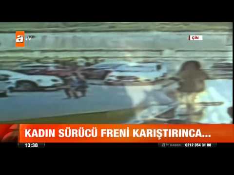 Kadın sürücü freni karıştırınca... - atv Gün Ortası Bülteni