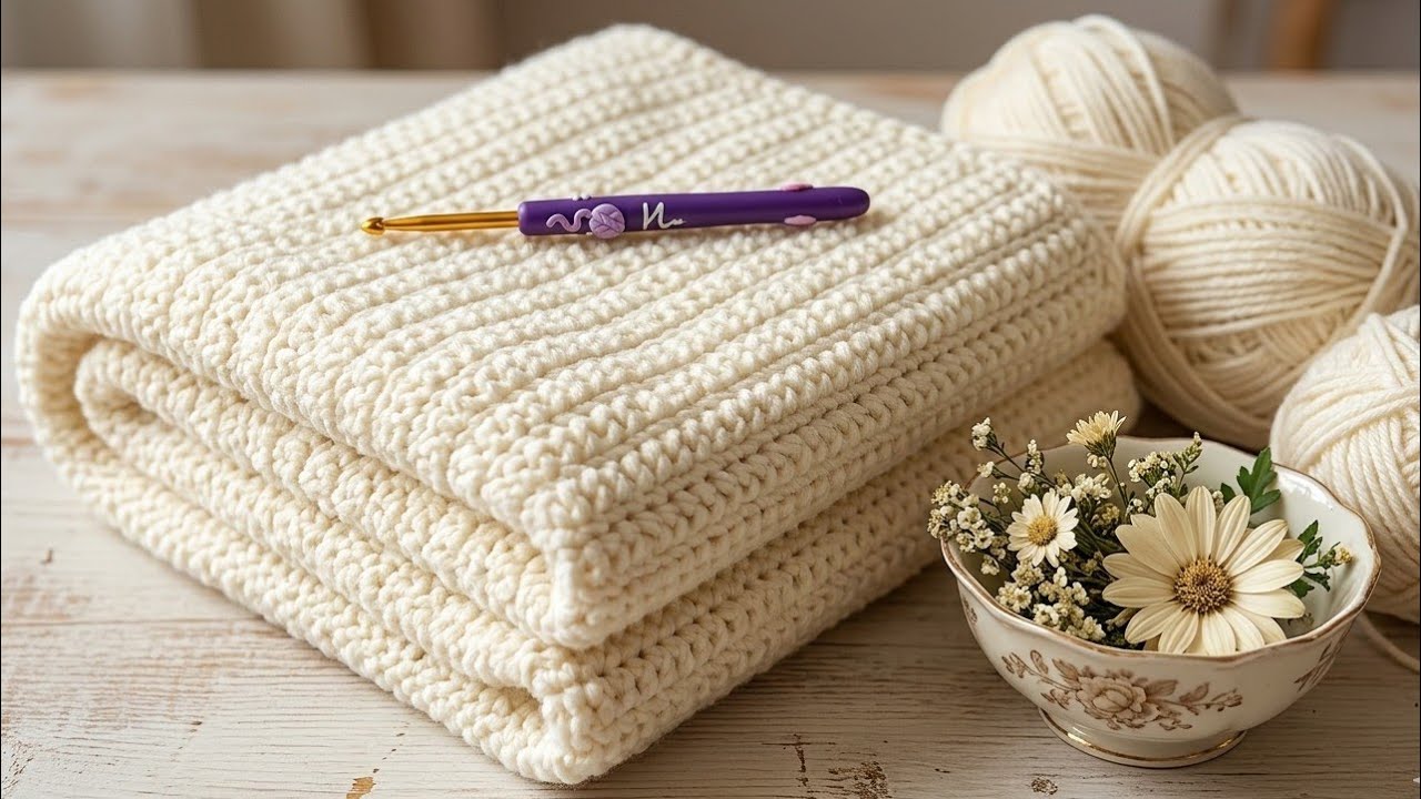 This crochet item looks expensive!🧶💛 It's designed for baby blankets ...