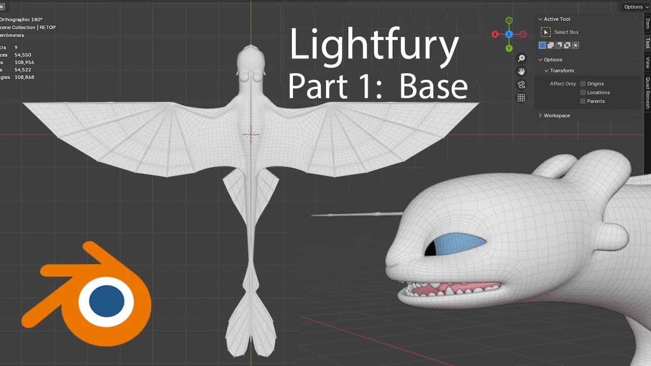 Lightfury | Blender 3D Timelapse | part 1 - YouTube