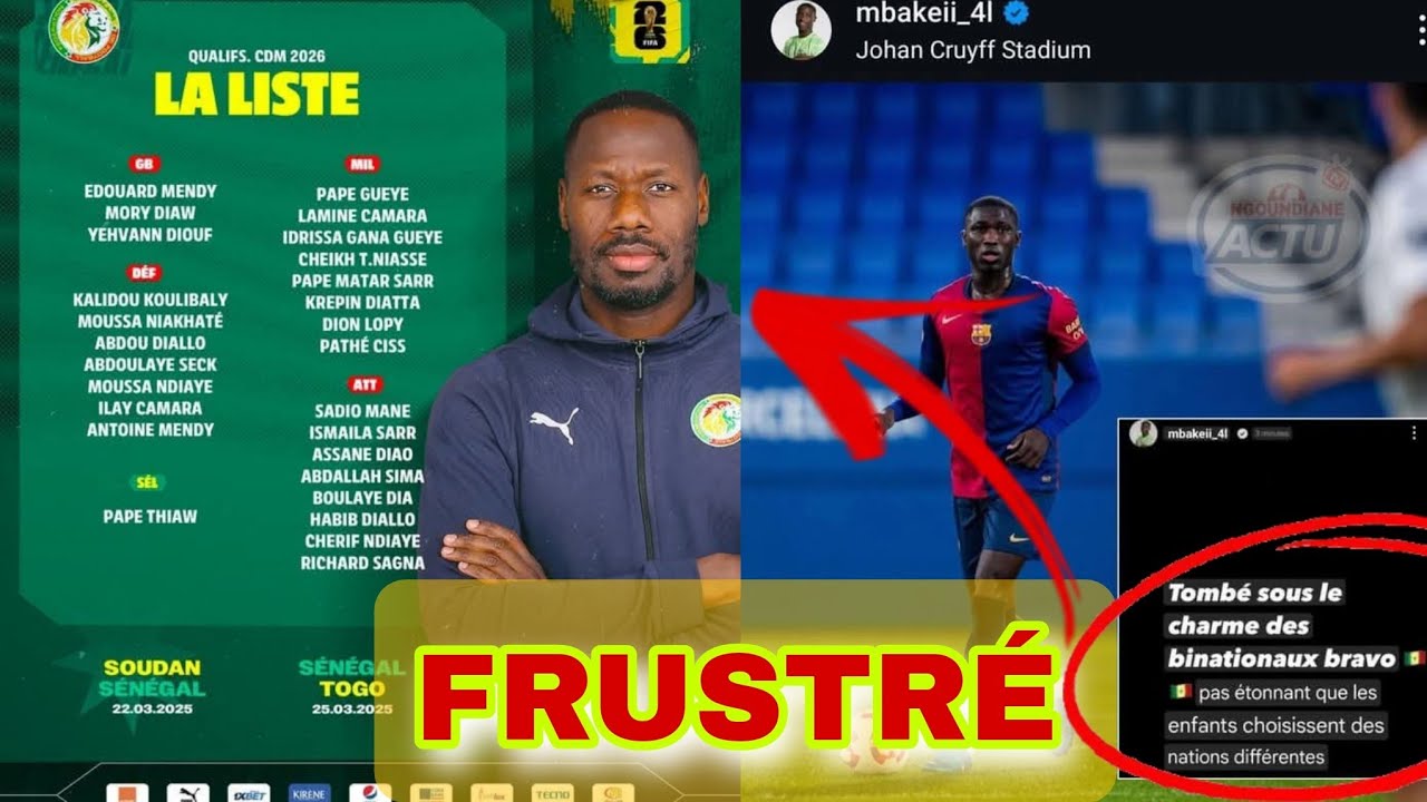 Mamadou Mbacké Fall : Une Frustration Mal Placée Face aux Choix de Pape ...