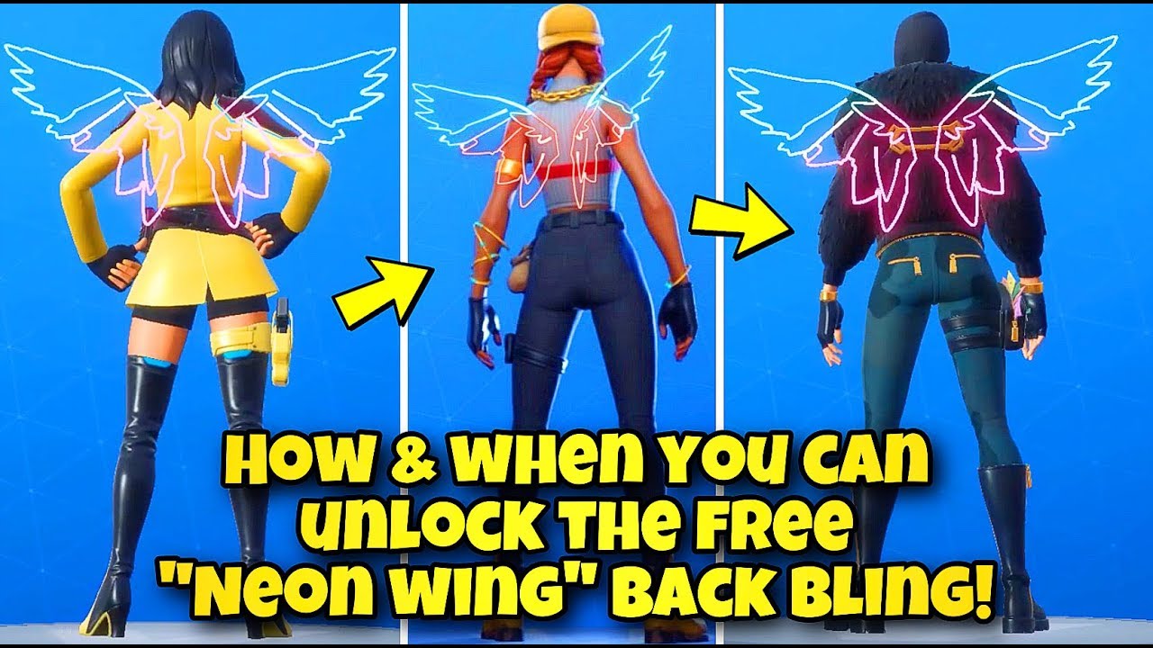 When You Can UNLOCK The FREE "NEON WINGS" BACK BLING In Fortnite Party ...