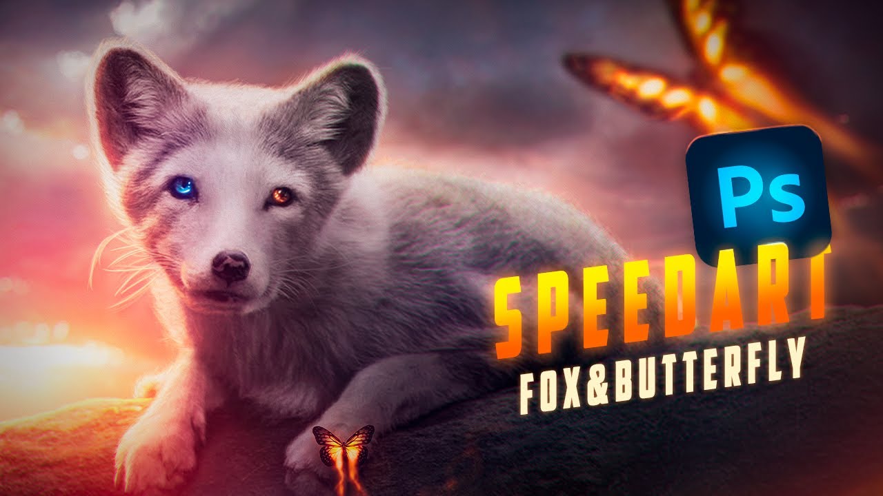 Fantasy Fox&Butterfly in Photoshop - Speed Art Video - YouTube